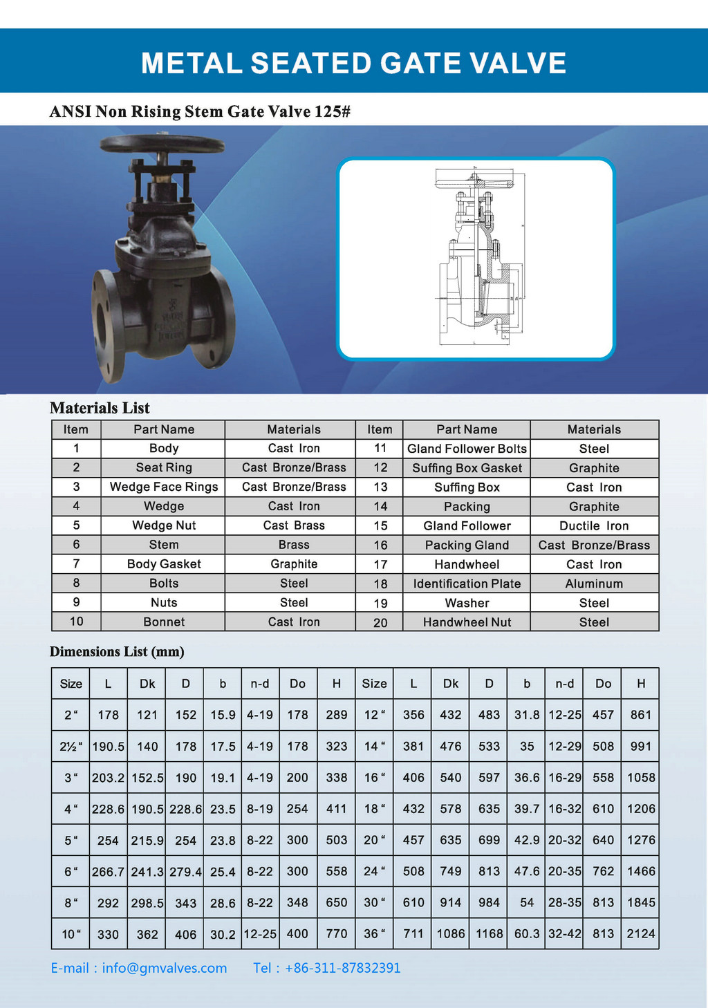 CAST IRON DUCTILE IRON GATE VALVES NRS CLASS 125 150 TO ANSI METAL CAST IRON DUCTILE IRON GATE VALVES NRS CLASS 125 150 TO ANSI METAL